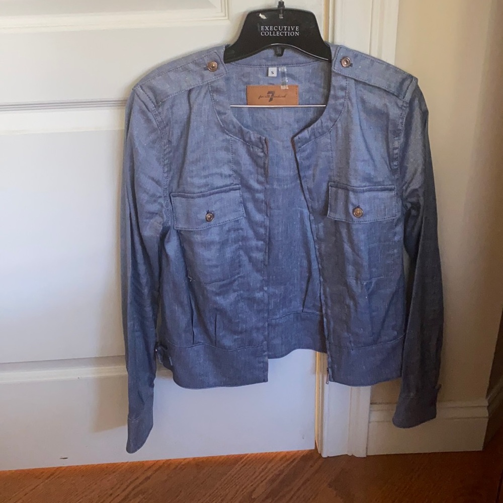 Linen Jean Jacket - Gem